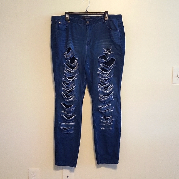 Ashley Stewart | Jeans | Ashley Stewart 2w Slashed Leg Jeans With ...